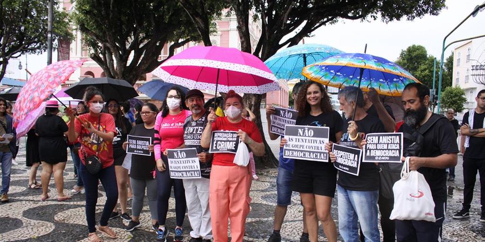 'Sem anistia': manifestação em Manaus pede punição de bolsonaristas