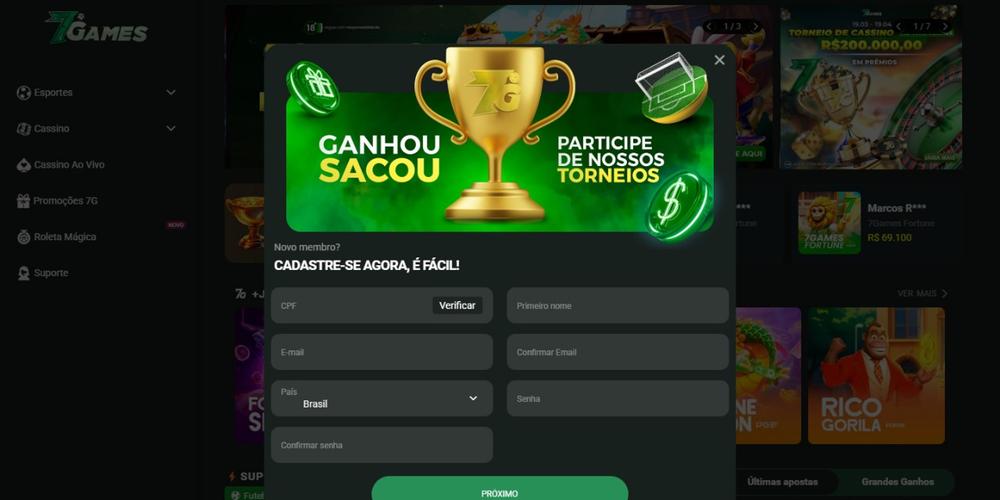 7games - Análise completa e como se cadastrar na plataforma