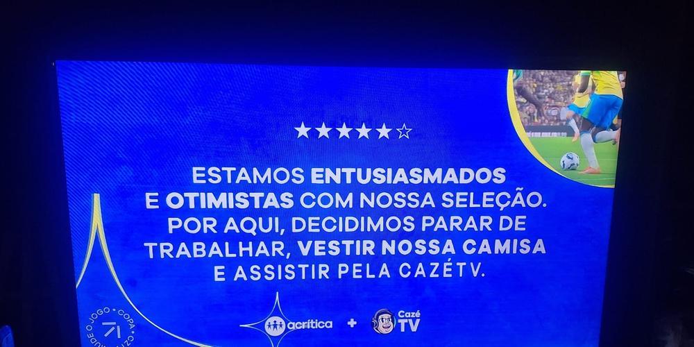 TV A Crítica tira sinal do ar para acompanhar estreia do Brasil na Copa